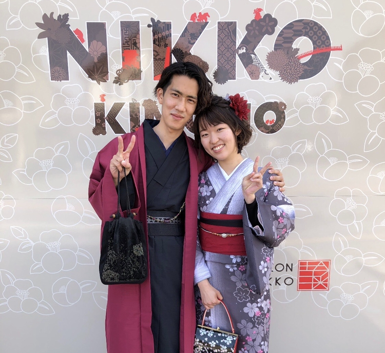 桜模様のお着物で日光デート | COCON NIKKO